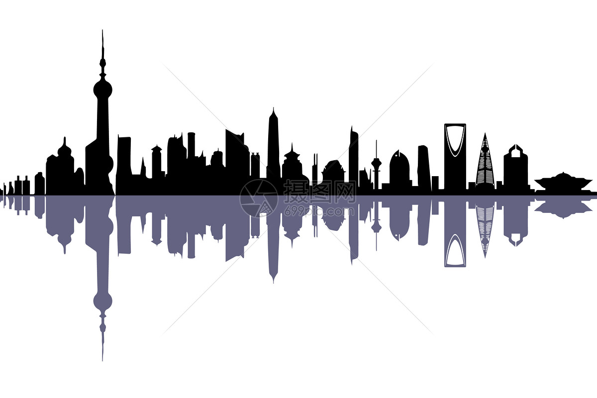 城市剪影图片素材_免费下载_ai图片格式_VRF高清图片400085016_摄图网